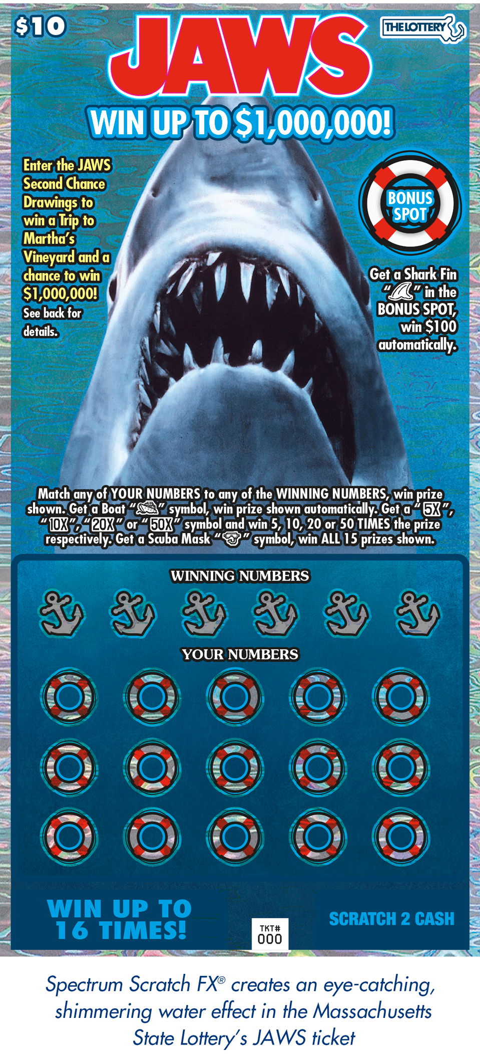 Pollard Banknote Exclusive License, JAWS, Swims Home To Massachusetts ...